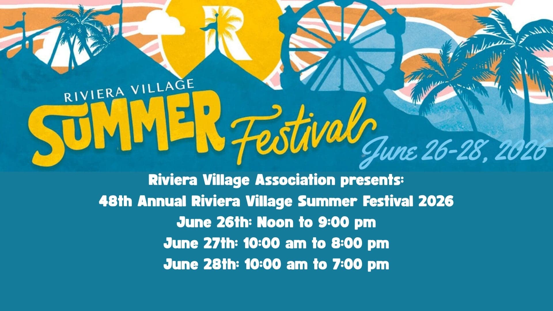 2026 Riviera Village Summer Festival | Local Anchor